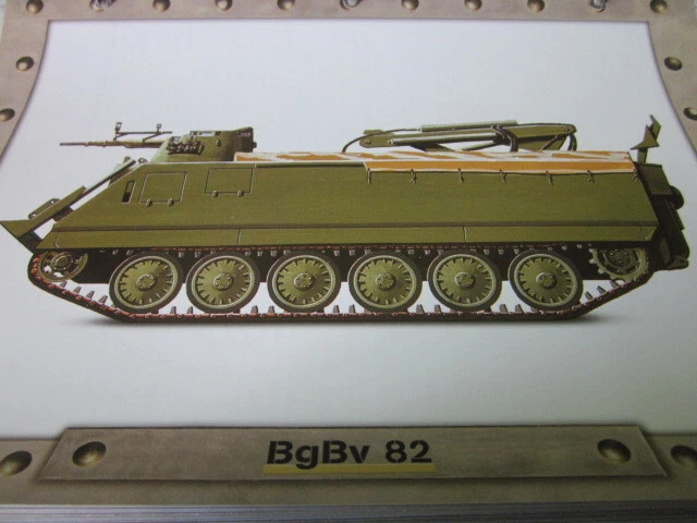 MILITÄR KETTENFAHRZEUGE TYPENBLATT BgBv 82 Schweden 1973 Bergepanzer ...