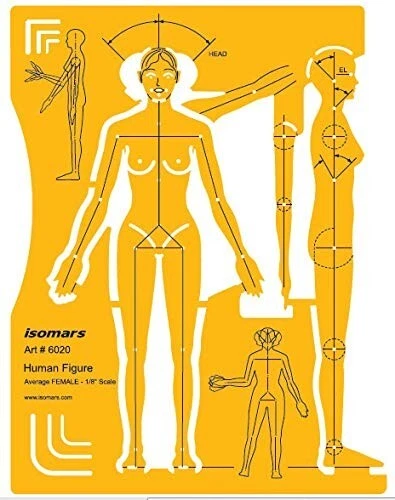ISOMARS HUMAN FIGURE Drawing Template Stencil Female 15 99 PicClick ISOMARS HUMAN FIGURE Drawing Template Stencil Female 15 99 PicClick