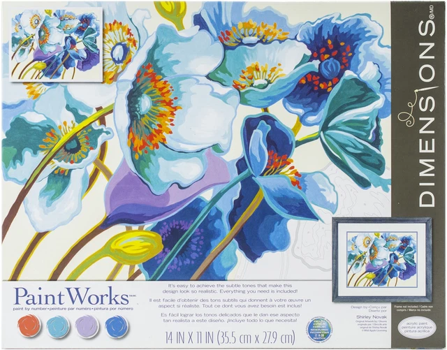 KIT VERNICE PER numero 2 confezioni 14""X11"" - papaveri blu 73-91657 ...