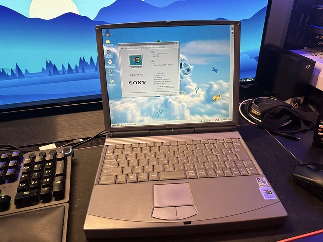 [COLLECTABLE] SONY VAIO PCG-887 Laptop P2/192MB/64GB SSD MOD/Win98 ...