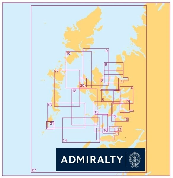 ADMIRALTY SMALL CRAFT Leisure Charts 5616 | Scotland, West and Outer ...