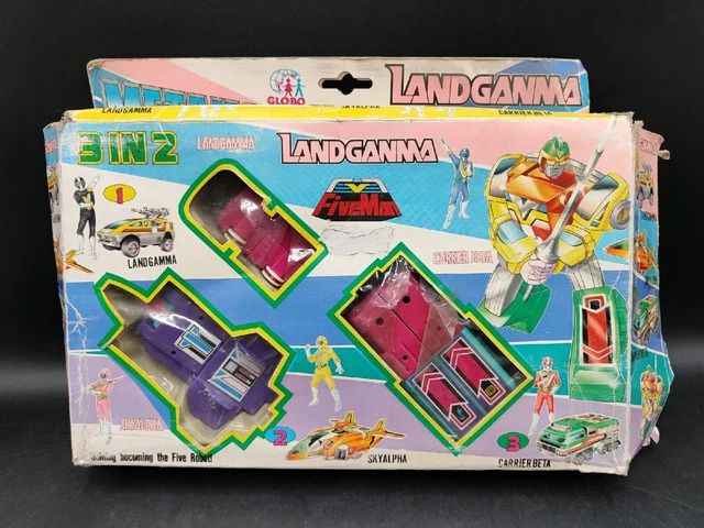 LAND GANMA 3 in 2 SUPER Carrier RED FIVE Fiveman DX Star Star Robot ...