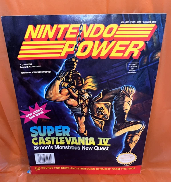NINTENDO POWER MAGAZINE Volume Issue 32 Super Castlevania IV w ...