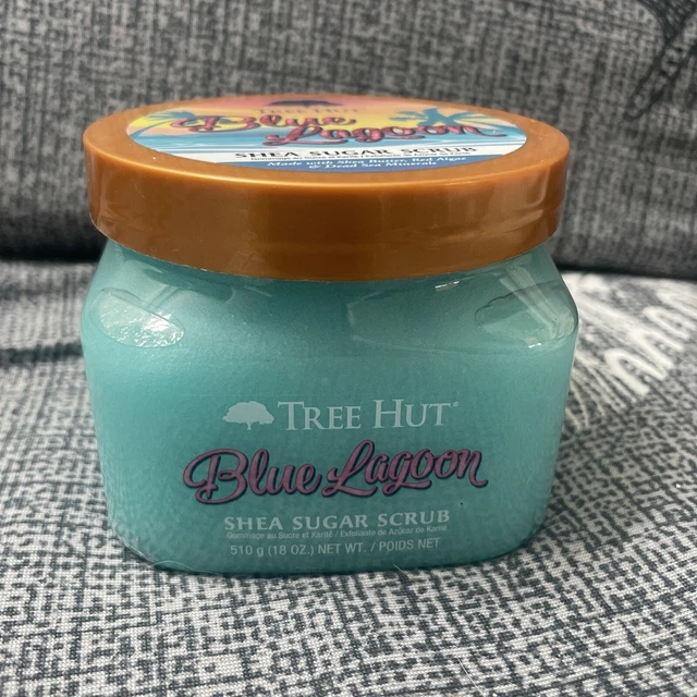 TREE HUT BLUE LAGOON Shea Sugar Scrub 18 oz Shea Butter BRAND NEW 2023 ...
