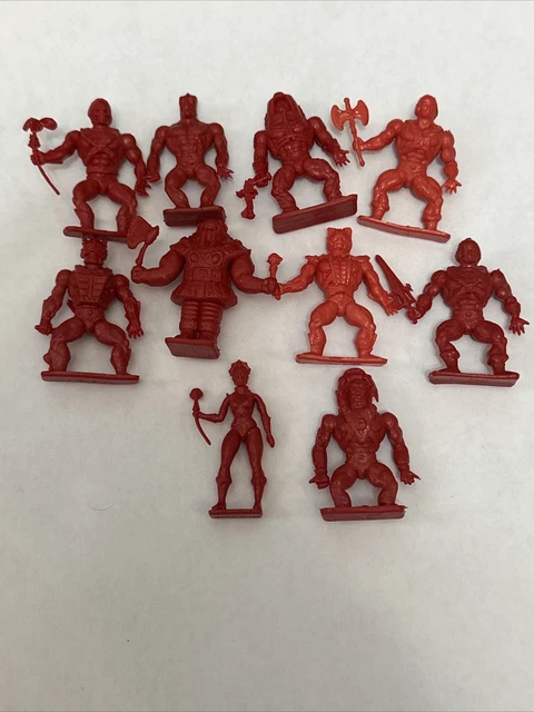 80’S MASTERS OF THE UNIVERSE Vending Machine Figure Set of 10 Red He ...