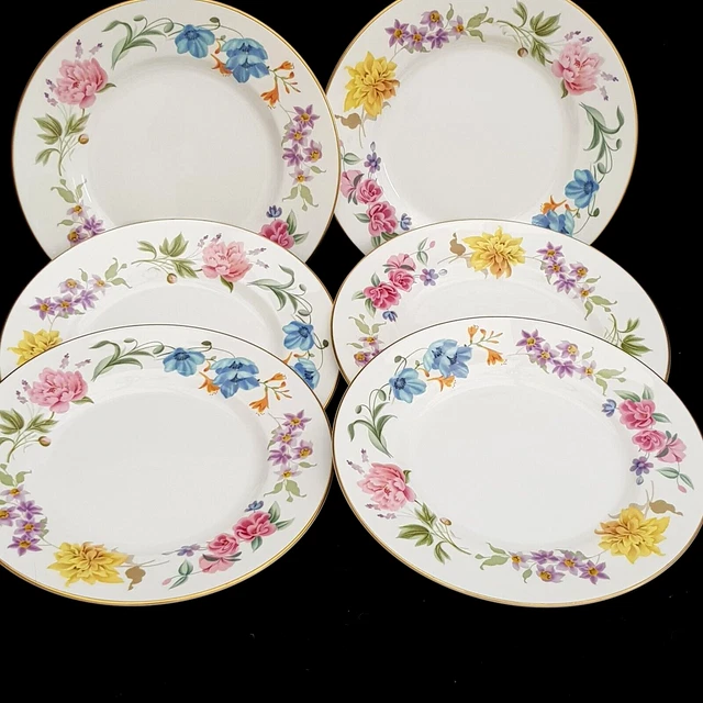 6 X ROYAL Worcester Fine Bone China Kentmere DINNER PLATES £32.99 ...