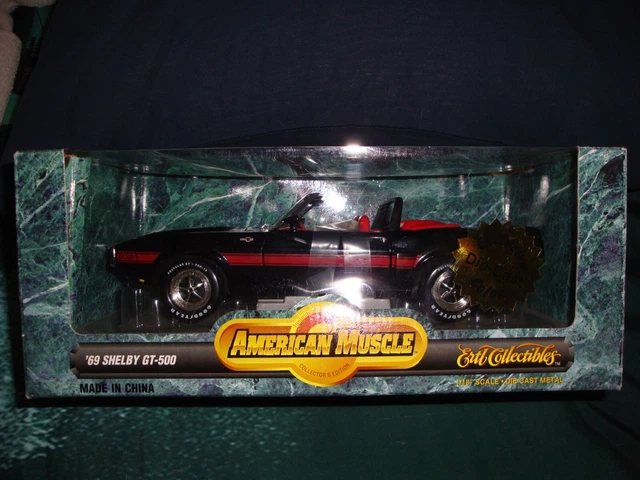 1969 FORD MUSTANG Shelby GT-500 schwarz/rot 1/18 Ertl Sammlerstücke ...