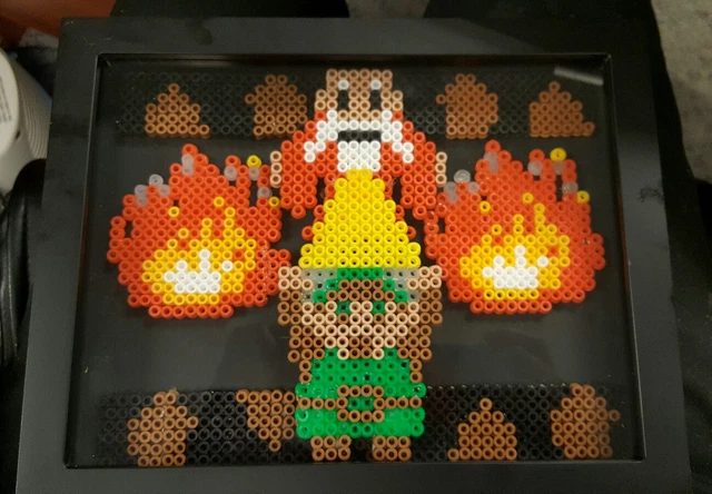 ZELDA SHADOW BOX Perler Art NES 8 bit Pixel Nintendo EUR 36,94 ...