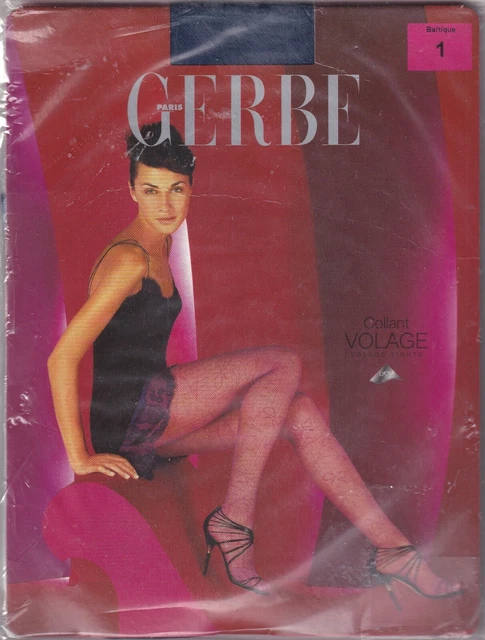 COLLANT FANTAISIE GERBE VOLAGE Baltique ou Parme. 3 tailles. Fashion ...