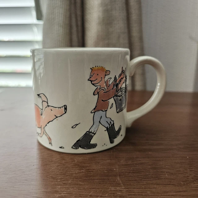 POOLE POTTERY QUENTIN Blake Mug FEEDING TIME Pigs Farm £19.95 - PicClick UK