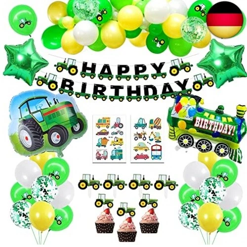 TRAKTOR GEBURTSTAG DEKO, Geburtstagsdeko Traktor Kindergeburtstag Junge ...