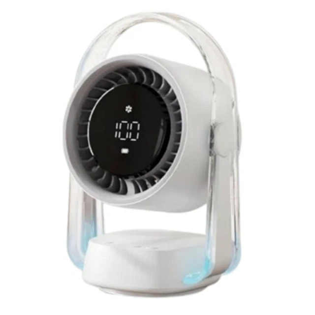 OSCILLATING FAN 3500MAH Battery Long Runtimes Quiet Operation Blue ...