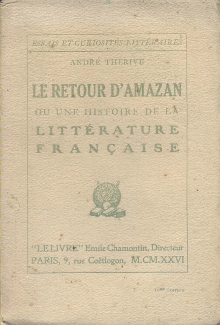 LE RETOUR D'AMAZAN ou une histoire de la litt rature fran aise. EUR 6,00 - PicClick FR