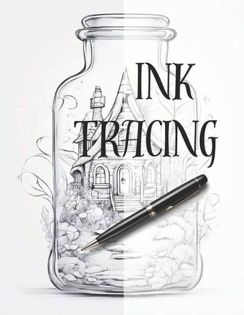 INK TRACING COLORING Book: Follow the Lines to Reveal Magical Fairy ...