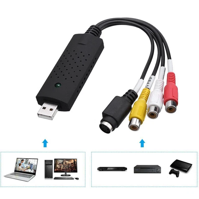 CONVERTISSEUR NUMÉRIQUE VHS vers DVD Carte capture audio vidéo USB PC ...