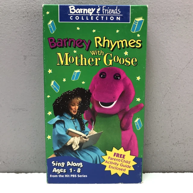 BARNEY & FRIENDS Rhymes Mother Goose VHS Video White Tape Sing Along ...