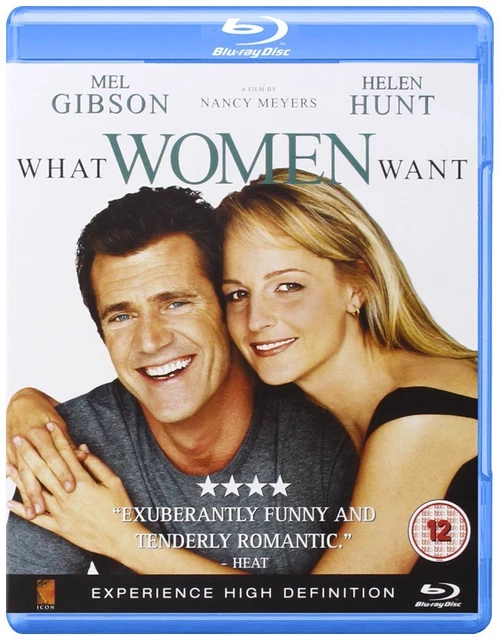 WHAT WOMEN WANT (Blu-ray) Mel Gibson Helen Hunt Marisa Tomei Alan Alda ...