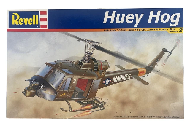 REVELL 1:48 &HUEY HOG" Military Helicopter 855201 Model Kit NEW SEALED ...
