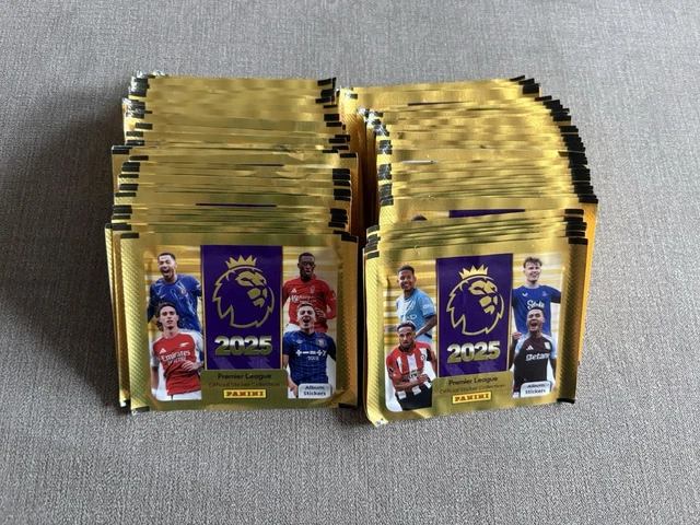 PANINI PREMIER LEAGUE 2025 Football Stickers Packets X90 New Sticker ...