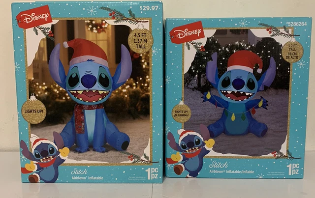 NEW GEMMY DISNEY Stitch Christmas Airblown Inflatable 2023 Lot Of 2 3.2 ...