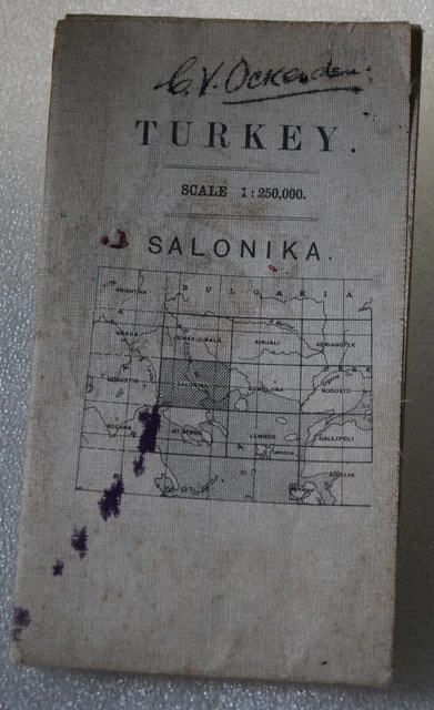 WW1 SALONIKA WAR map Sgt Cyril Victor Ockenden Meteorologist later in D ...