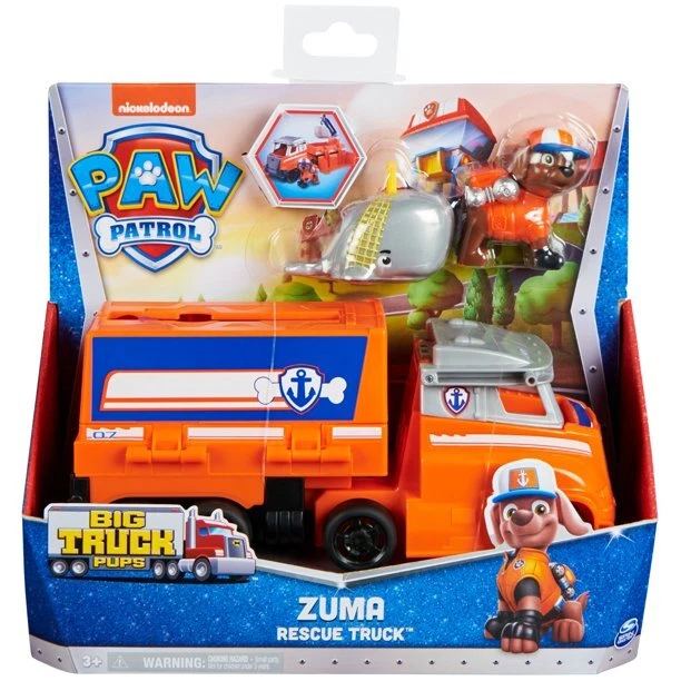 PAW PATROL, BIG Truck Pups Zuma's Transforming Toy Truck with Pup ...