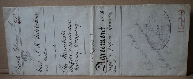 PARCHMENT DEED INDENTURE doc Manchester Sheffield & Lincolnshire ...