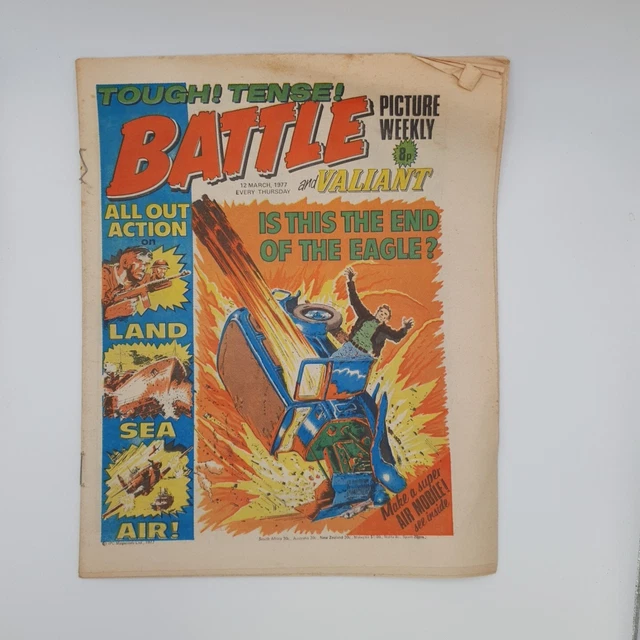 VINTAGE BATTLE AND VALIANT Comic 12th March 1977 IPC Magazines Ltd. £3. ...