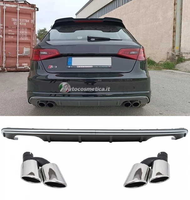 DIFFUSEUR AUDI A3 8V Sportback 12-15 Sous Pare-Chocs Terminaux Chrome ...