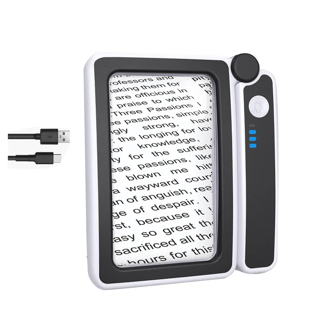 GRANDE LOUPE 4X avec Lumière pour la Lecture, Loupe Éclairée avec 10 Loupes8653 EUR 17,58 ...