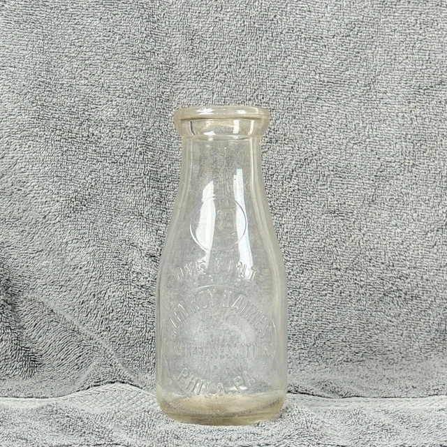 VINTAGE GLEN ROY Dairies One Pint Glass Milk Bottle Collectible $28.03 ...