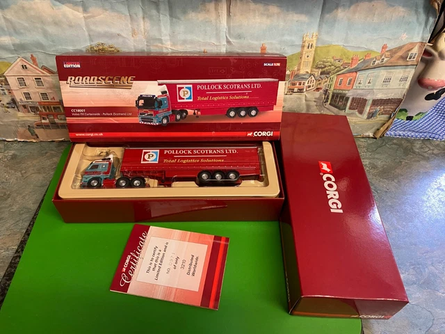 CORGI 1:76 SCALE Volvo FH Curtainside - POLLOCK SCOTRANS die cast model ...