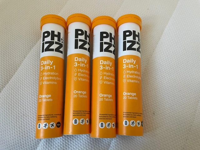 PHIZZ ORANGE 3 in 1 Multivitamin Hydration Tablets bundle of 8 = 160 ...