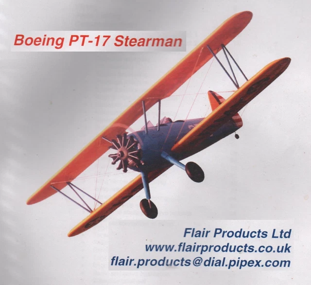 FLAIR RC 1/4 Scale, rare collectable Stearman kit. Price reduced £491. ...