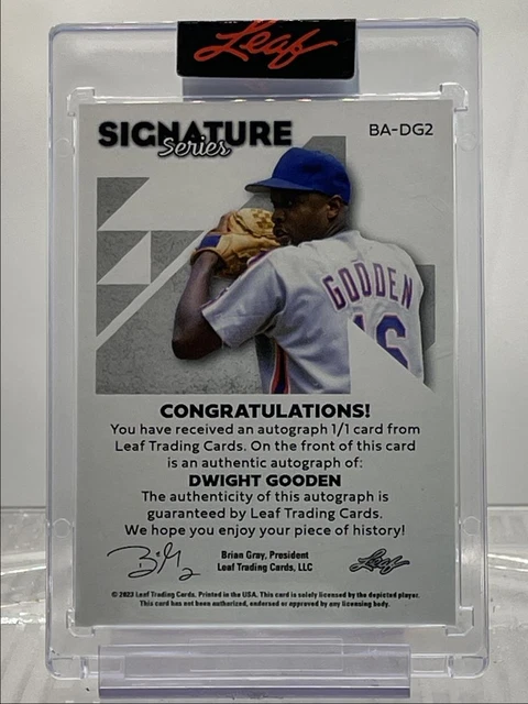 2023 LEAF AUTOGRAPH Series Blue Dwight Gooden Auto 1/1 Q0866 $35.03 - PicClick CA