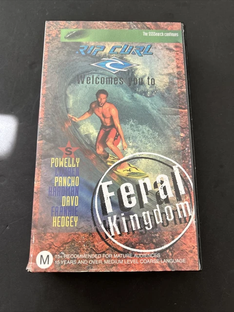 VTG 1995 RIP Curl Feral Kingdom Surf Surfing VHS Film Tom Curren Sonny ...