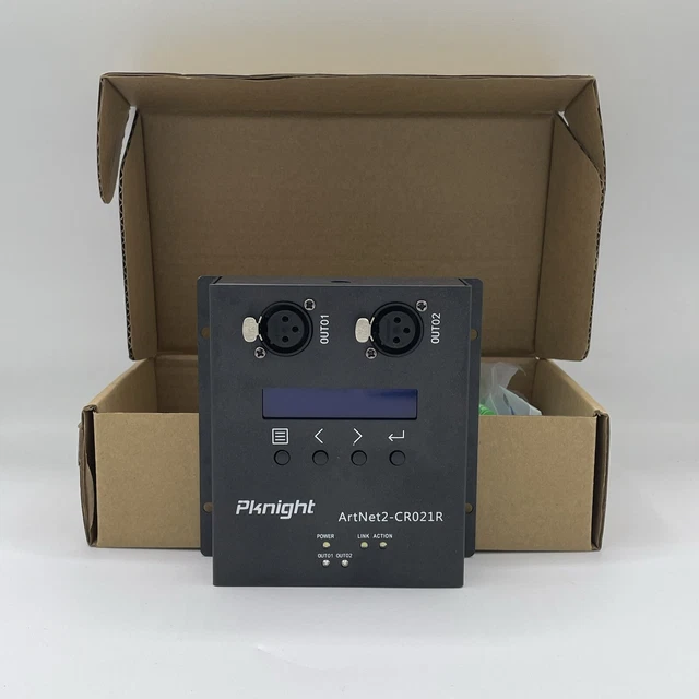 PKNIGHT ARTNET DMX 1024 Ethernet Lighting Controller Interface，2 Type-C ...