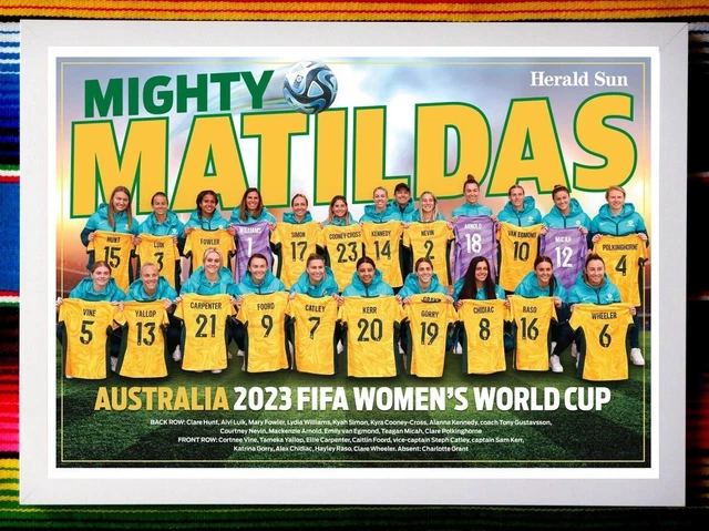 FRAMED 2023 MATILDAS FIFA Women's World Cup Team Poster - 84cm x 59cm x ...