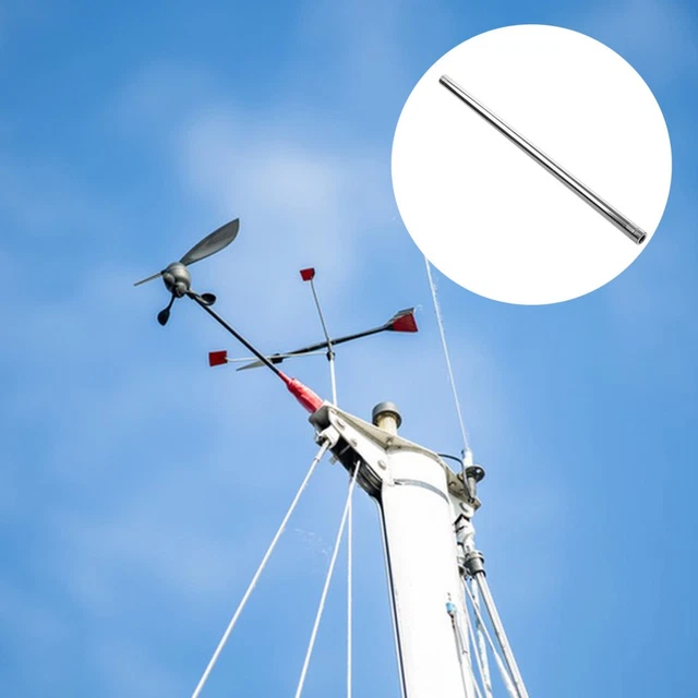 CONVENIENT WEATHER STATION Mounting Pole Vane Install Rod Antenna ...