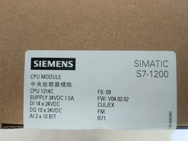 PLC SIEMENS S7 1200 Cpu 1214 Dc/Dc/Dc 6Es7214-1Ag40-0Xb0 EUR 424,00 ...