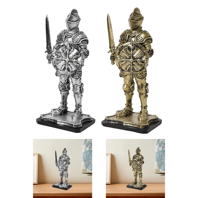 STATUE DE CHEVALIER, pièce d'art vintage, figurine de chevalier pour ...