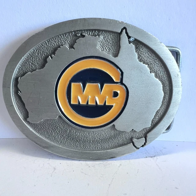 VINTAGE BELT BUCKLE MMD Mining Machinery Developments with Yellow Details $49.45 - PicClick AU