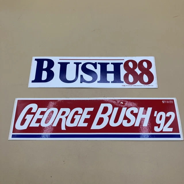 RARE VINTAGE BUSH 88 GEORGE BUSH ‘92 Stickers Lot Of (2) New $14.99 ...