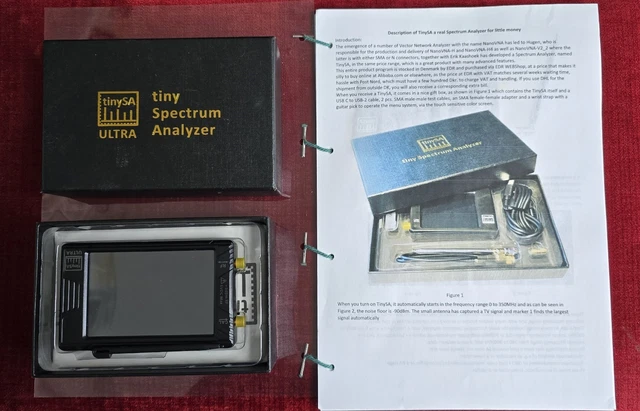 TINYSA ULTRA SPECTRUM Analyzer 4" 100kHz to 5.3GHz 32GB SD Card £94.28 ...