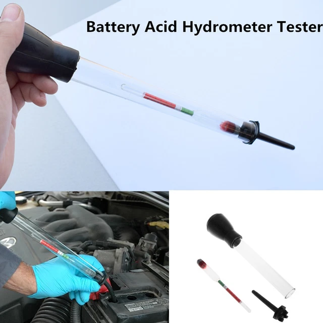 CAR BATTERY HYDROMETER Dial Easy Read Hand Glass Acid Electrolytic ...