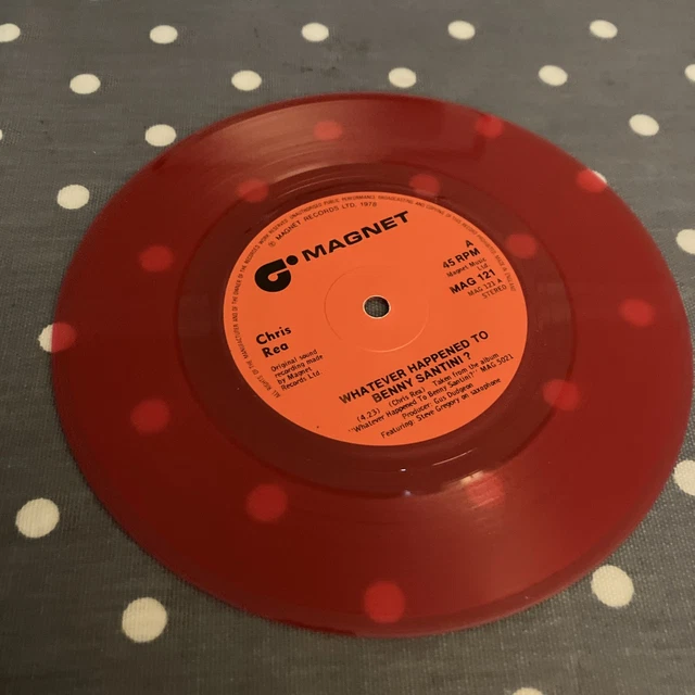 CHRIS REA WHATEVER Happened To Benny Santini - Rare Red Vinyl single ...