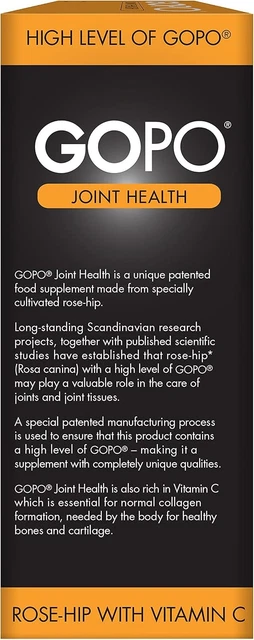 GOPO JOINT HEALTH Rose-Hip & Vitamin C 200 Capsules Flexible Joints ...