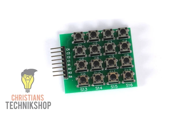 4x4 Matrix Keypad Keyboard Tastatur Modul 16 Tasten 8 Leds Für Arduino