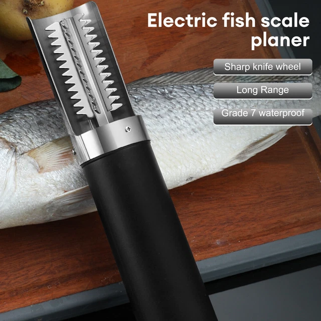 FISH SCALE REMOVER Cleaner Electric Seafood Scaler Scraper Kitchen ...