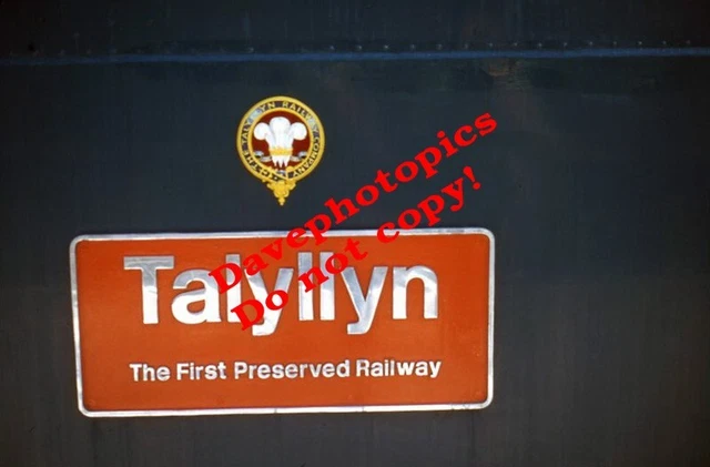 ORIGINAL 35MM Slide Diesel/Steam Train/Railway 86258 Talyllyn nameplate ...